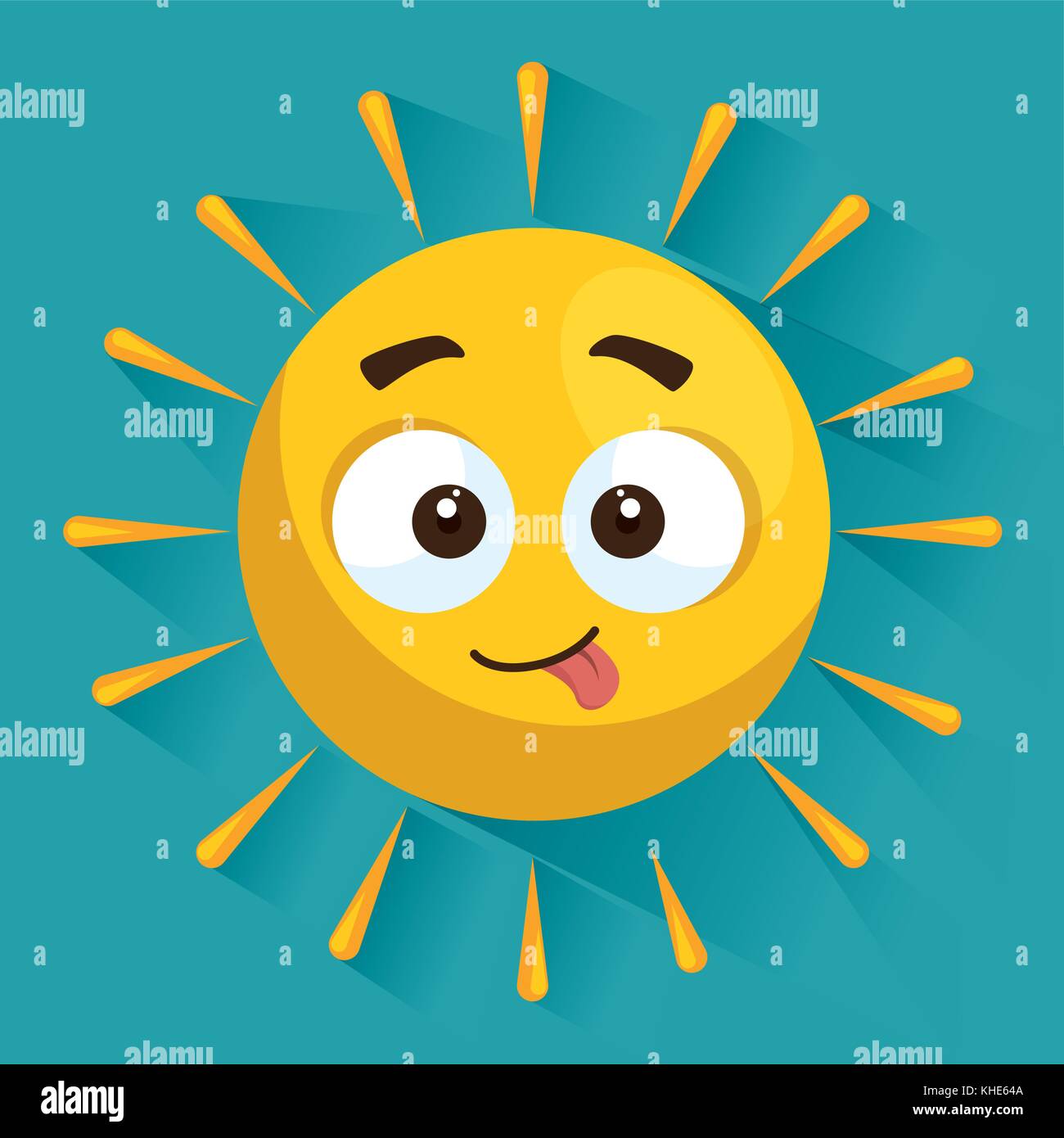 summer sun face cartoon Stock Vector Image & Art - Alamy
