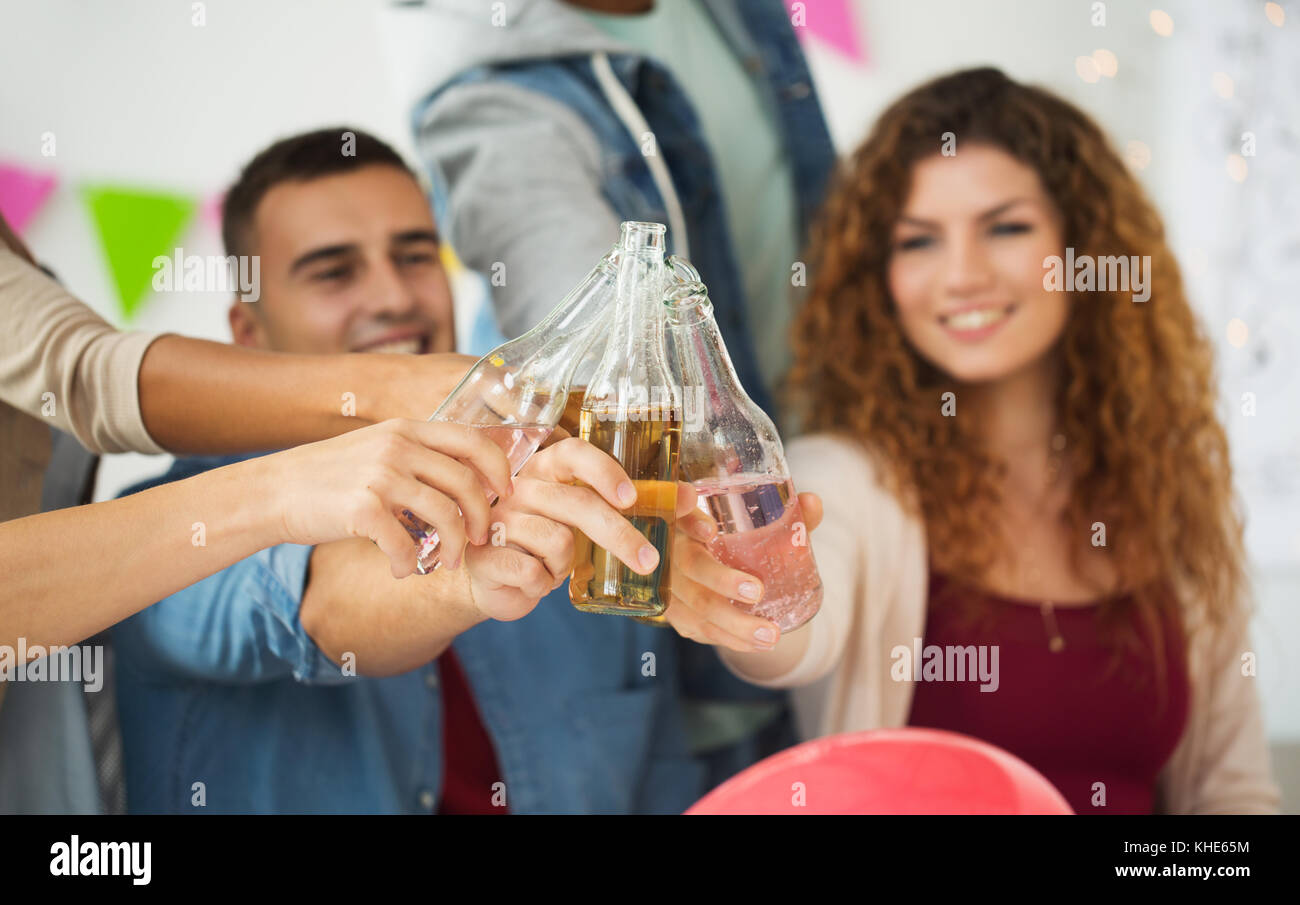 Beer party with team hi-res stock photography and images - Alamy
