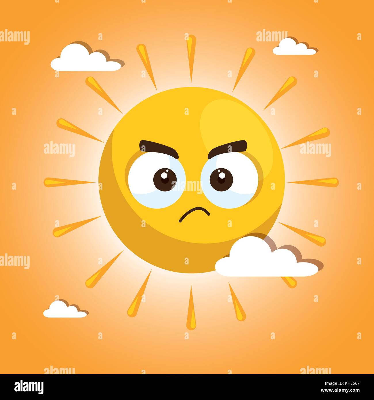 summer sun face cartoon Stock Vector Image & Art - Alamy