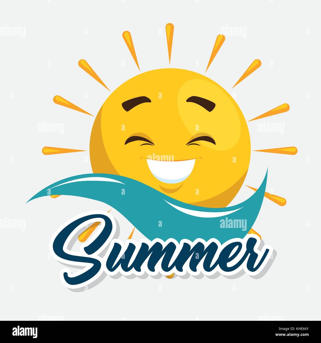 summer sun face cartoon Stock Vector Image & Art - Alamy