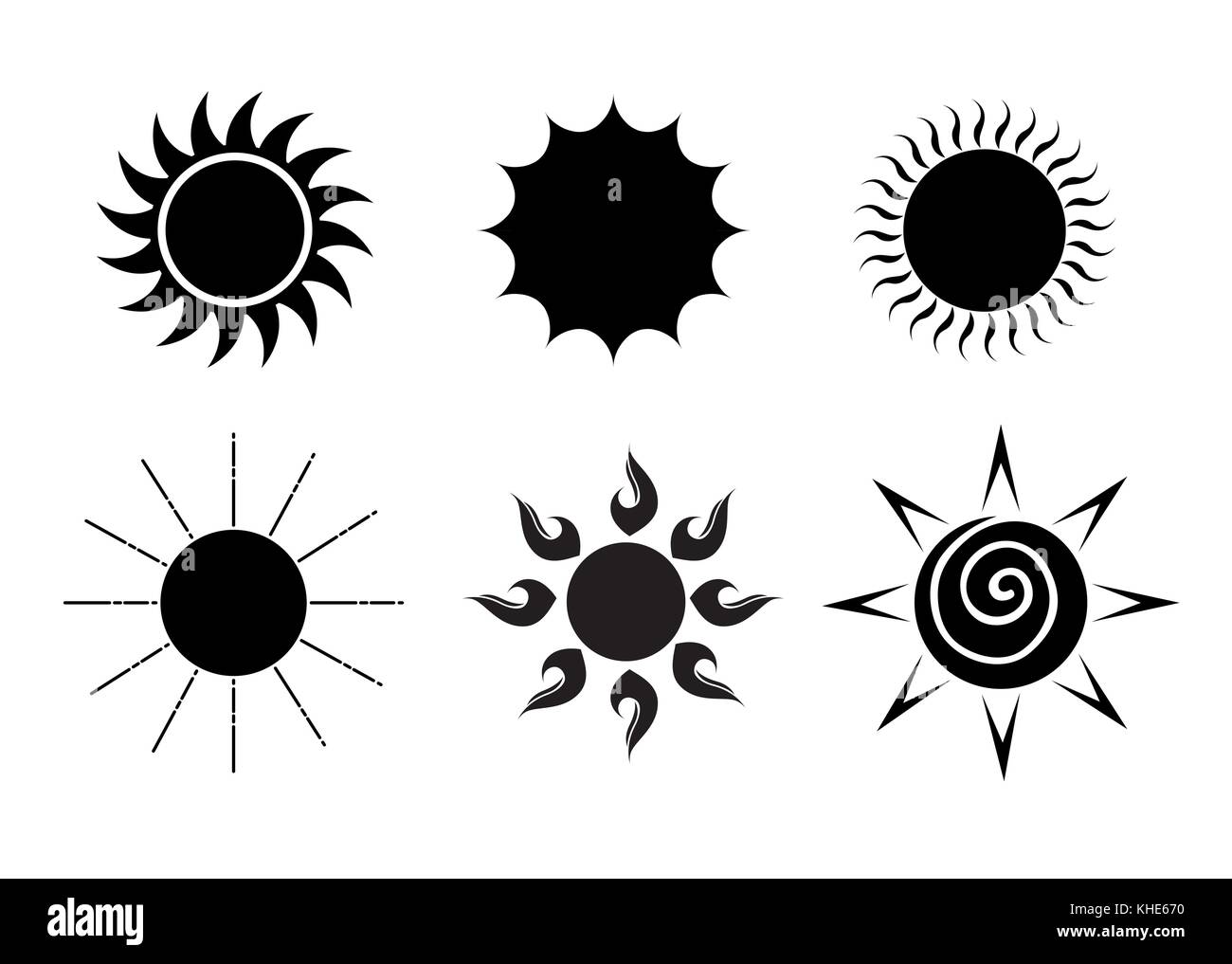 set of sun icons Stock Vector Image & Art - Alamy