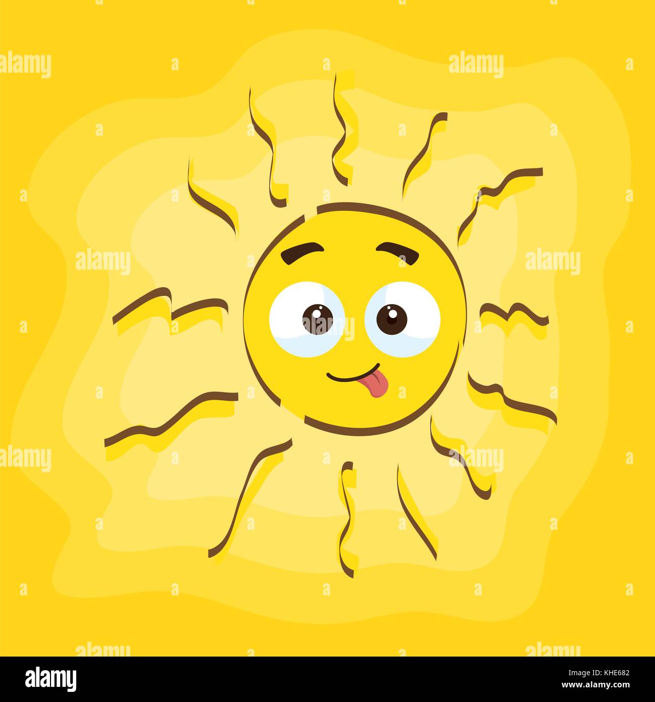 summer sun face cartoon Stock Vector Image & Art - Alamy