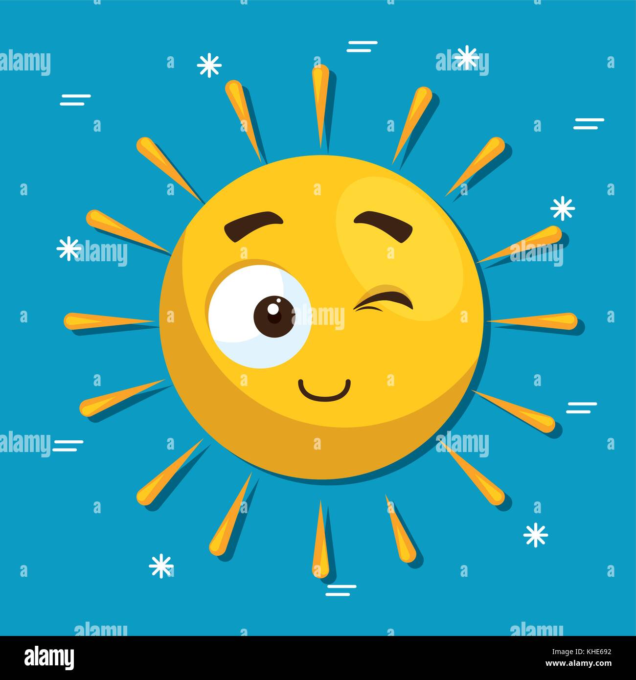 summer sun face cartoon Stock Vector Image & Art - Alamy