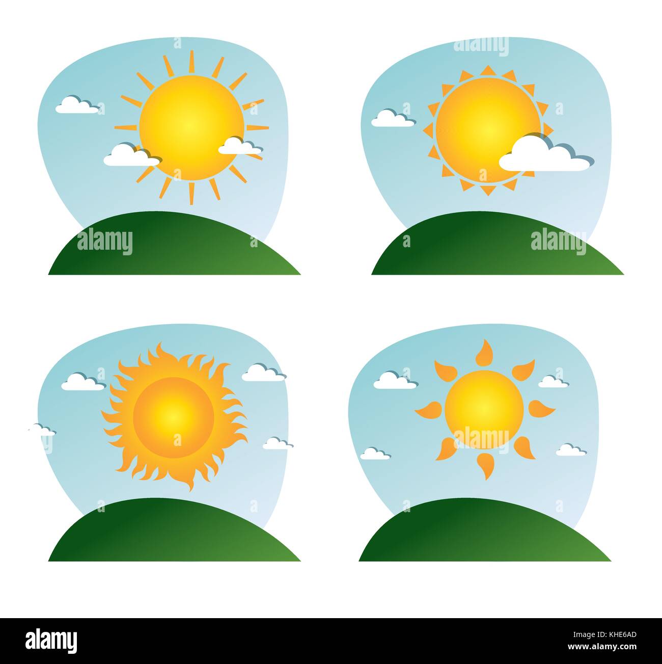 landscape with sun and clouds design Stock Vector Image & Art - Alamy