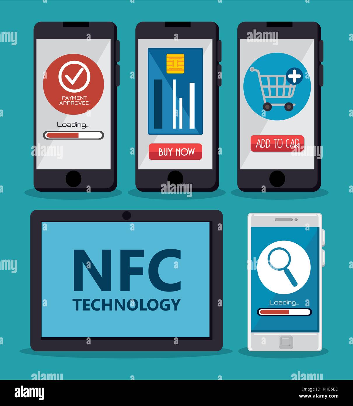 nfc technology concept design Stock Vector Image & Art - Alamy