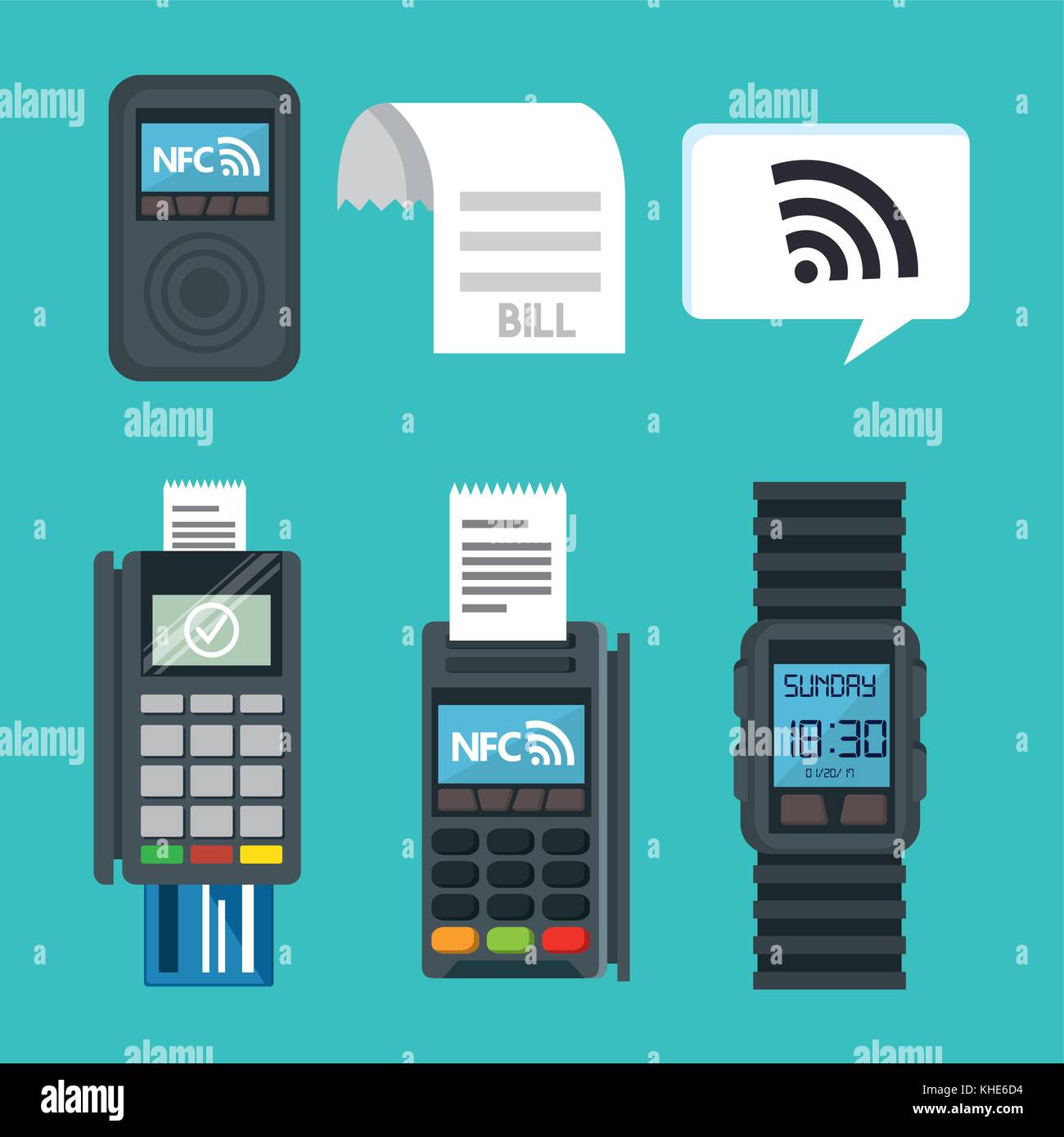 nfc technology concept design Stock Vector Image & Art - Alamy