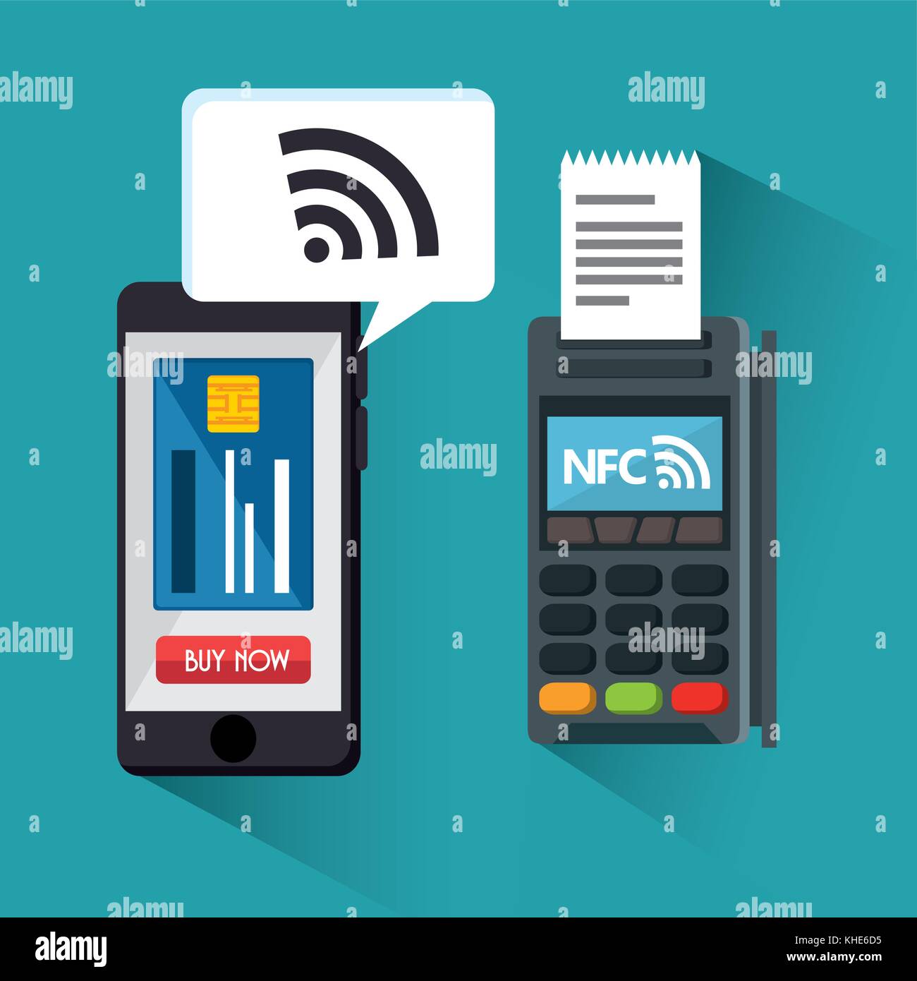 nfc technology concept design Stock Vector Image & Art - Alamy