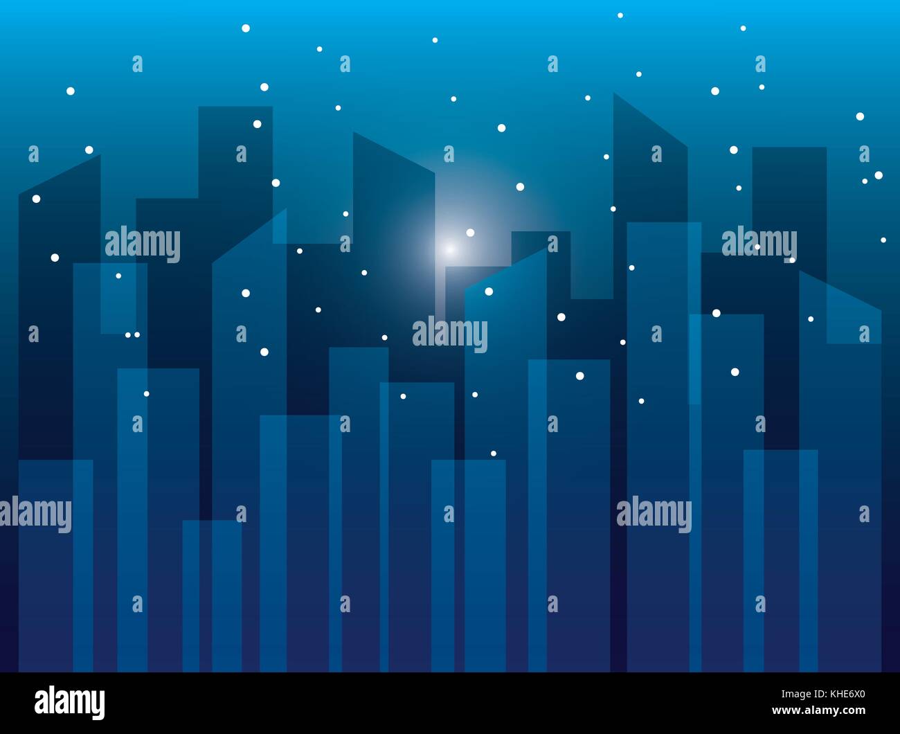 Office tower illuminated night Stock Vector Images - Alamy
