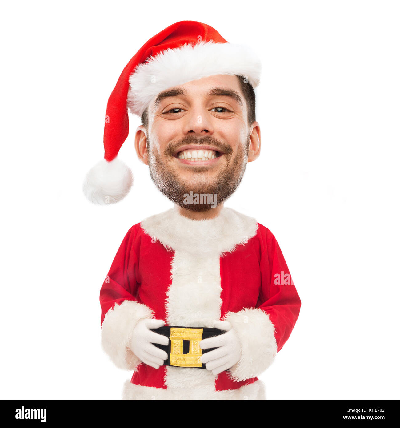 smiling man in santa claus costume Stock Photo - Alamy