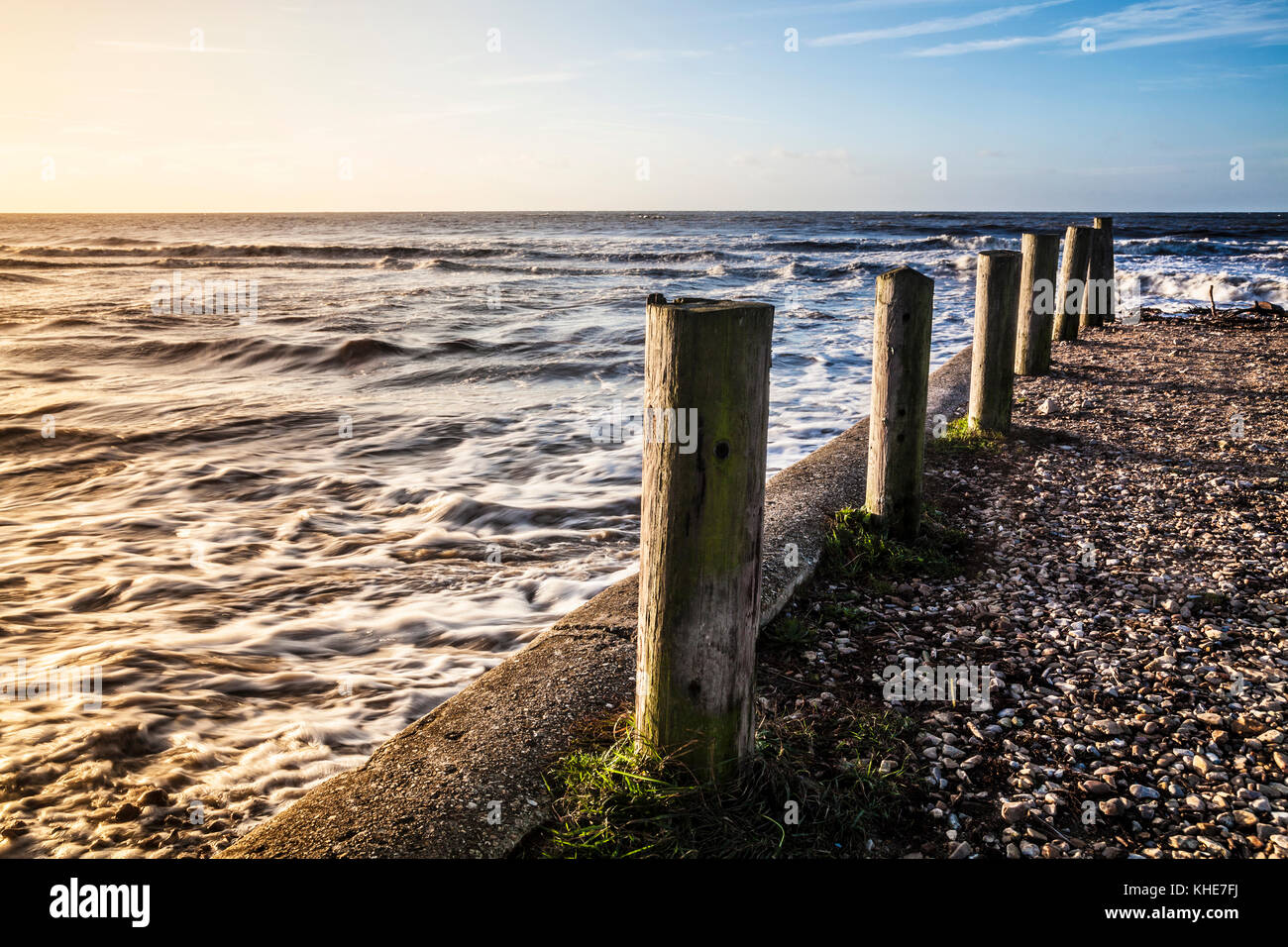 Groynes beach view hi-res stock photography and images - Alamy