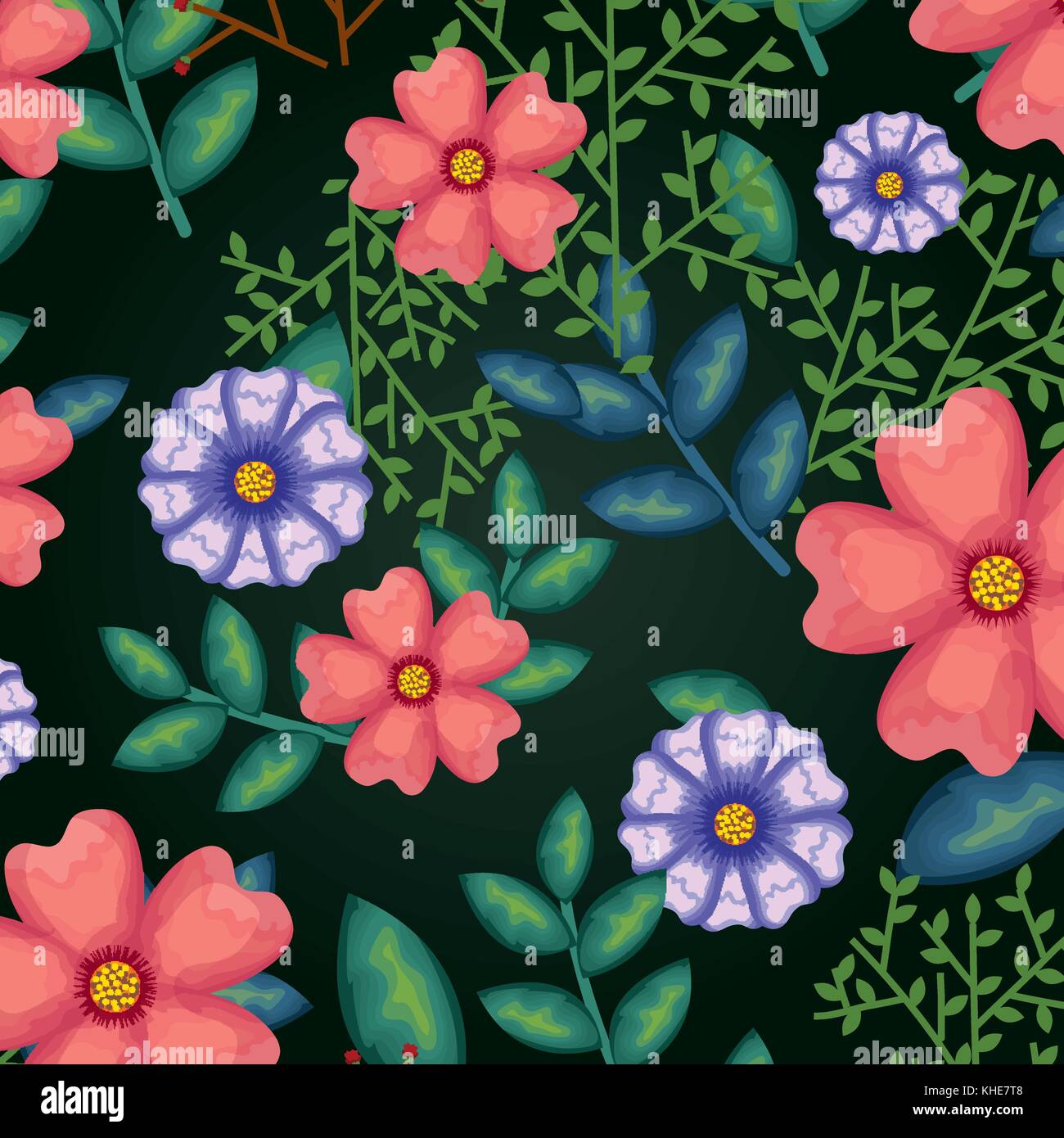 floral decoration pattern background Stock Vector Image & Art - Alamy