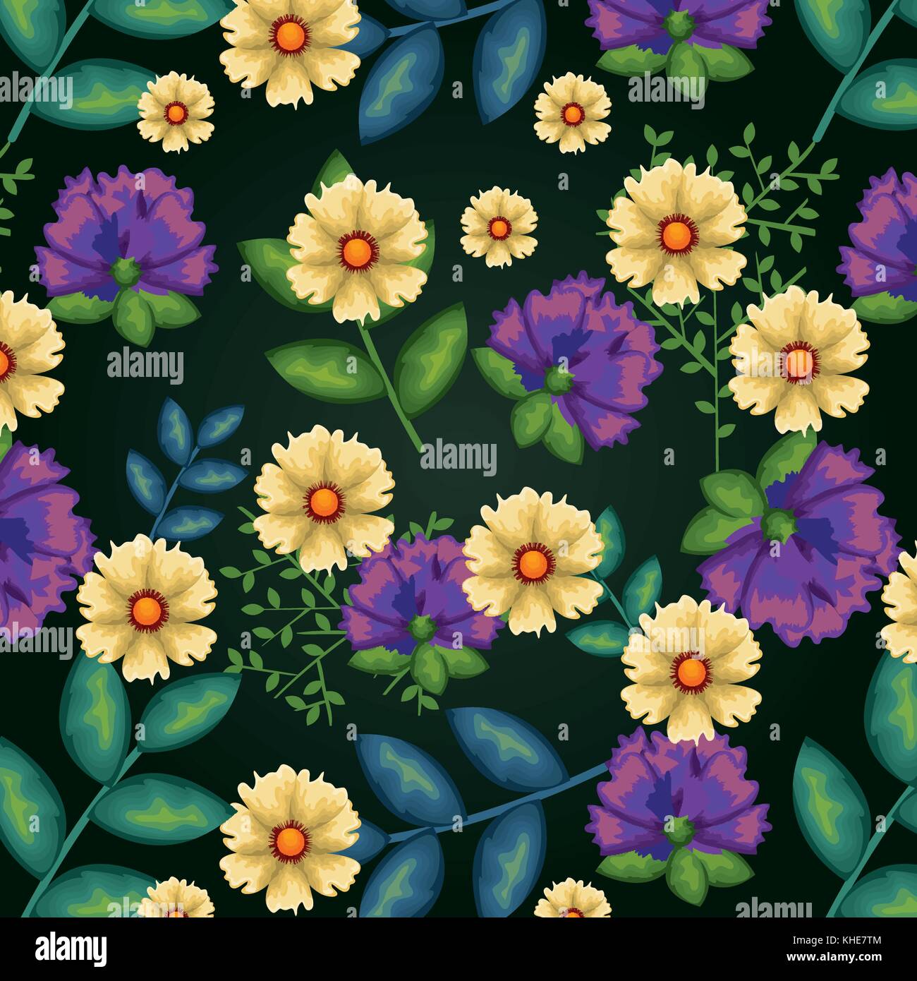 floral decoration pattern background Stock Vector Image & Art - Alamy
