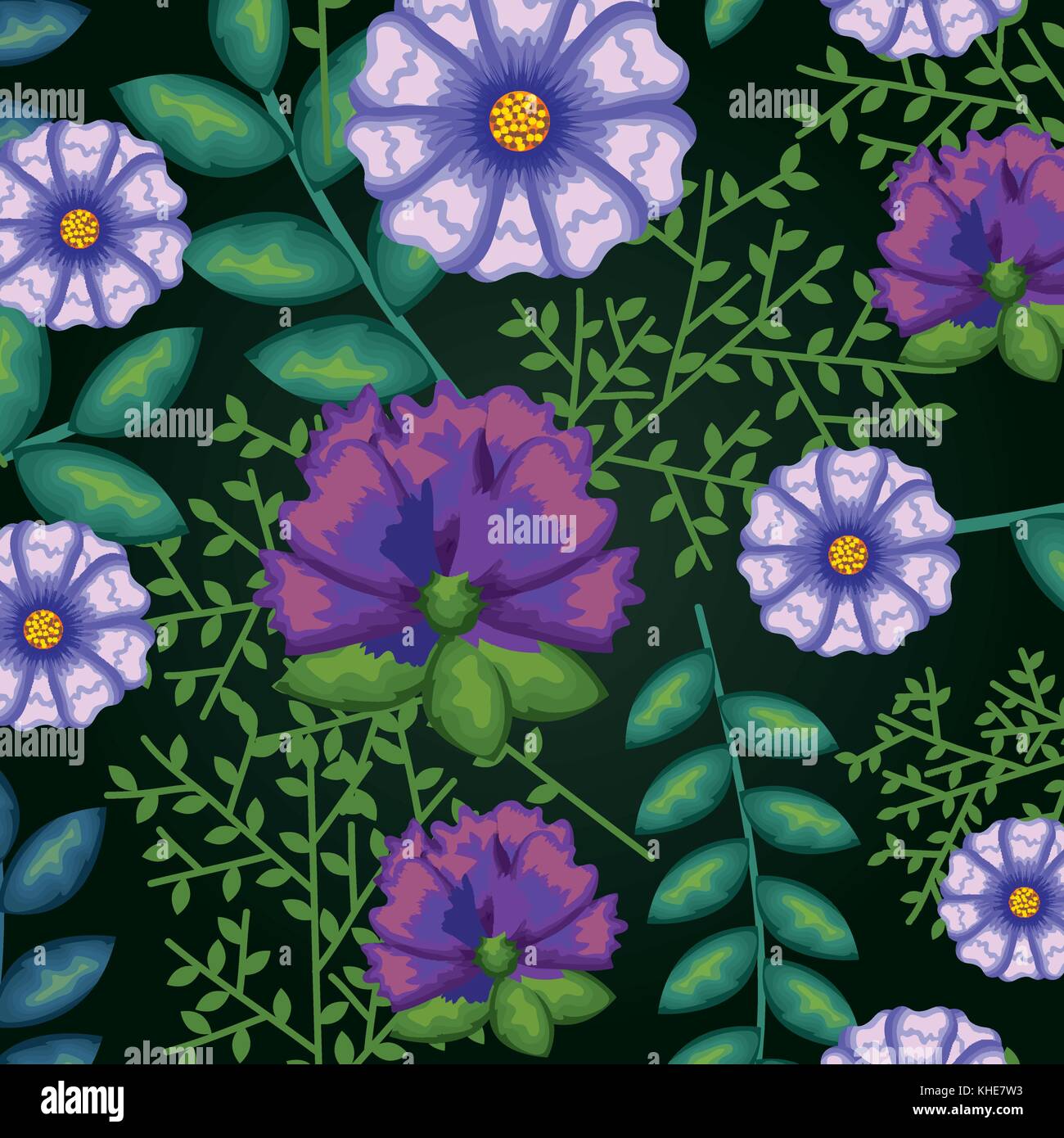 floral decoration pattern background Stock Vector Image & Art - Alamy