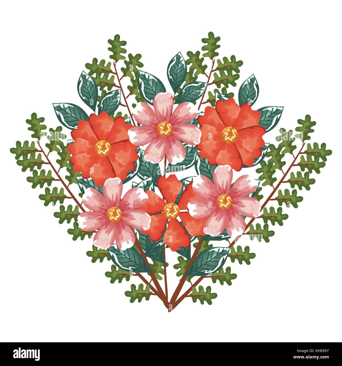 beautiful decoration floral icon Stock Vector Image & Art - Alamy