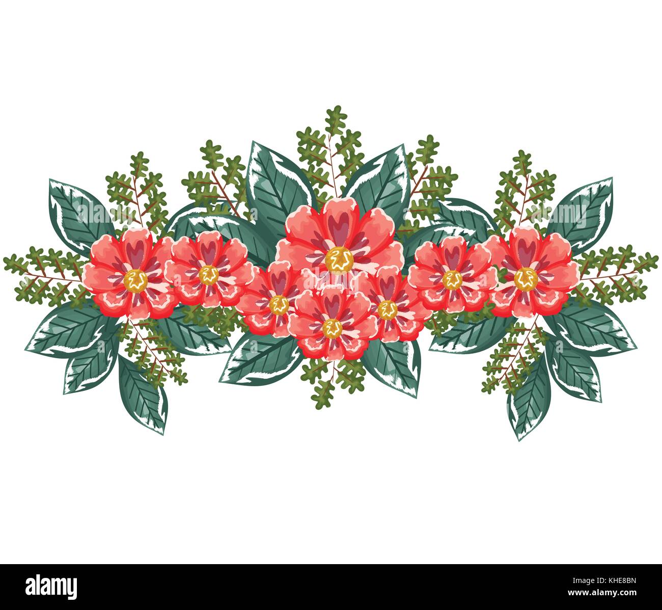 beautiful decoration floral icon Stock Vector Image & Art - Alamy