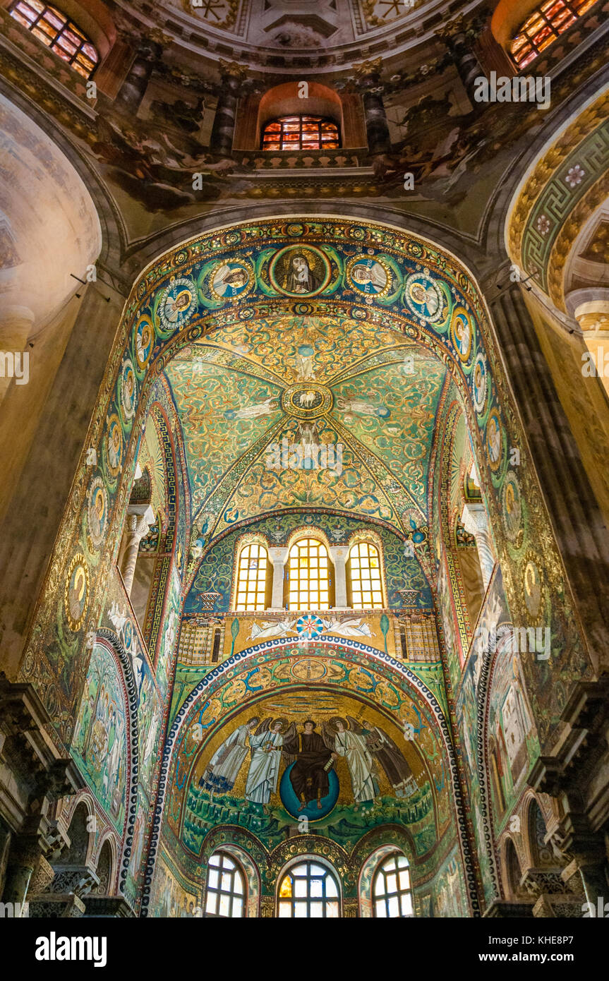 Interior of San Vitale in Ravenna Stock Photo - Alamy