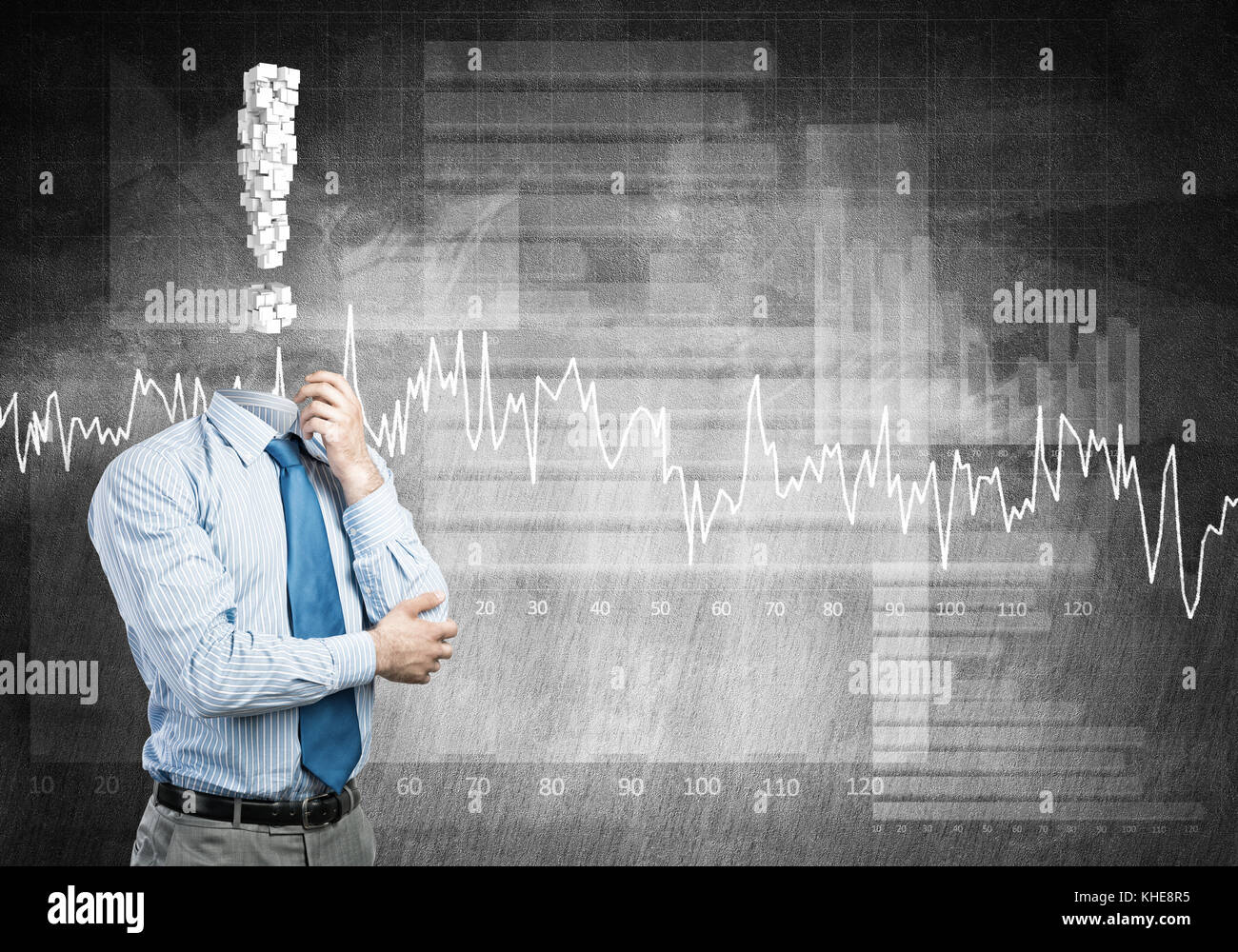 Pensive headless businessman Stock Photo - Alamy