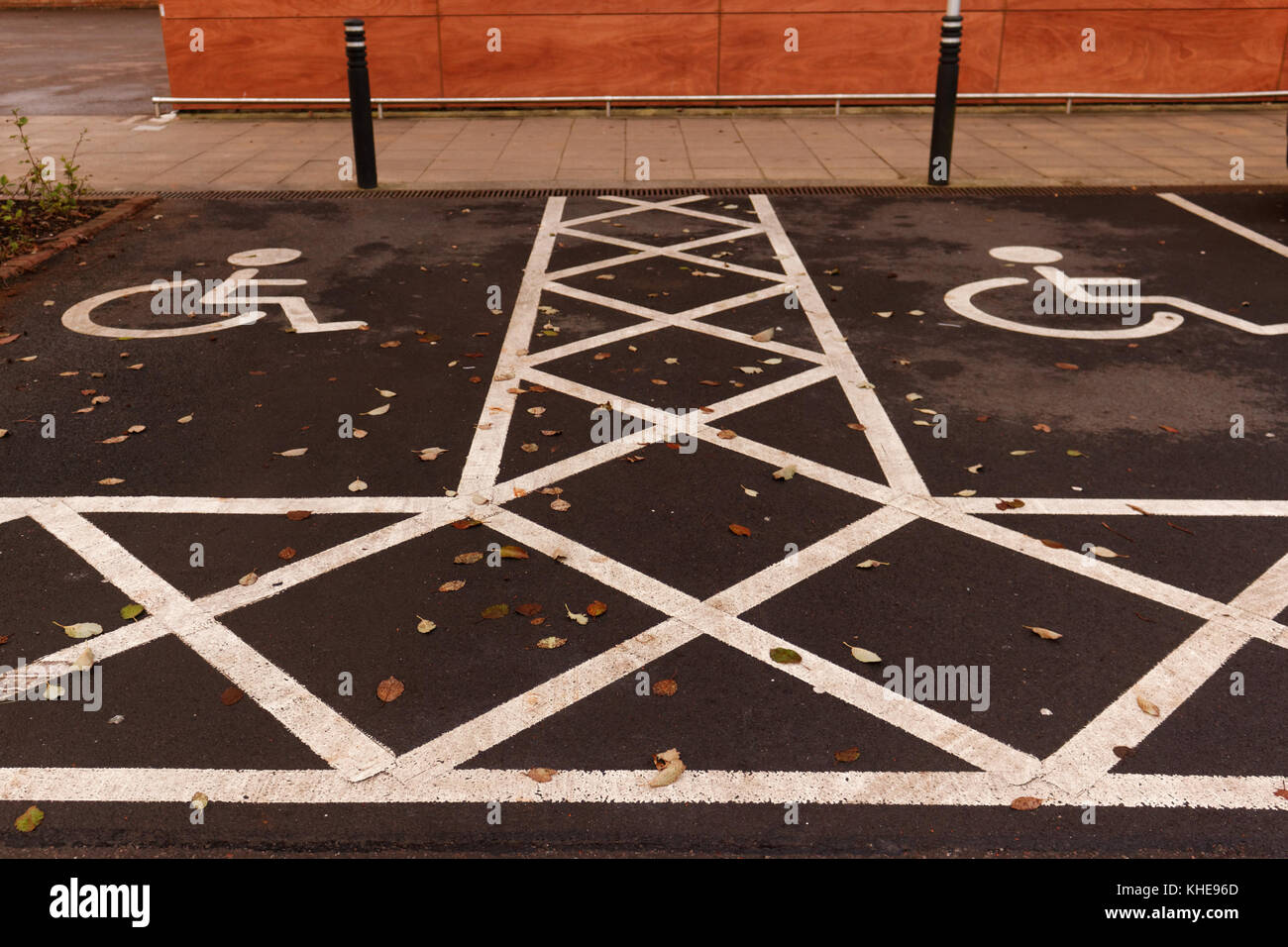 Parking space for disabled person. Disabled parking marker Stock Photo ...