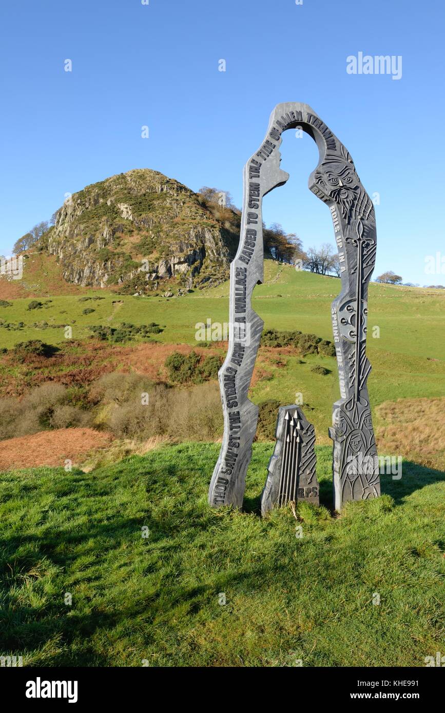 The Spirit of Scotland monument, at Loudoun Hill volcanic plug, East ...