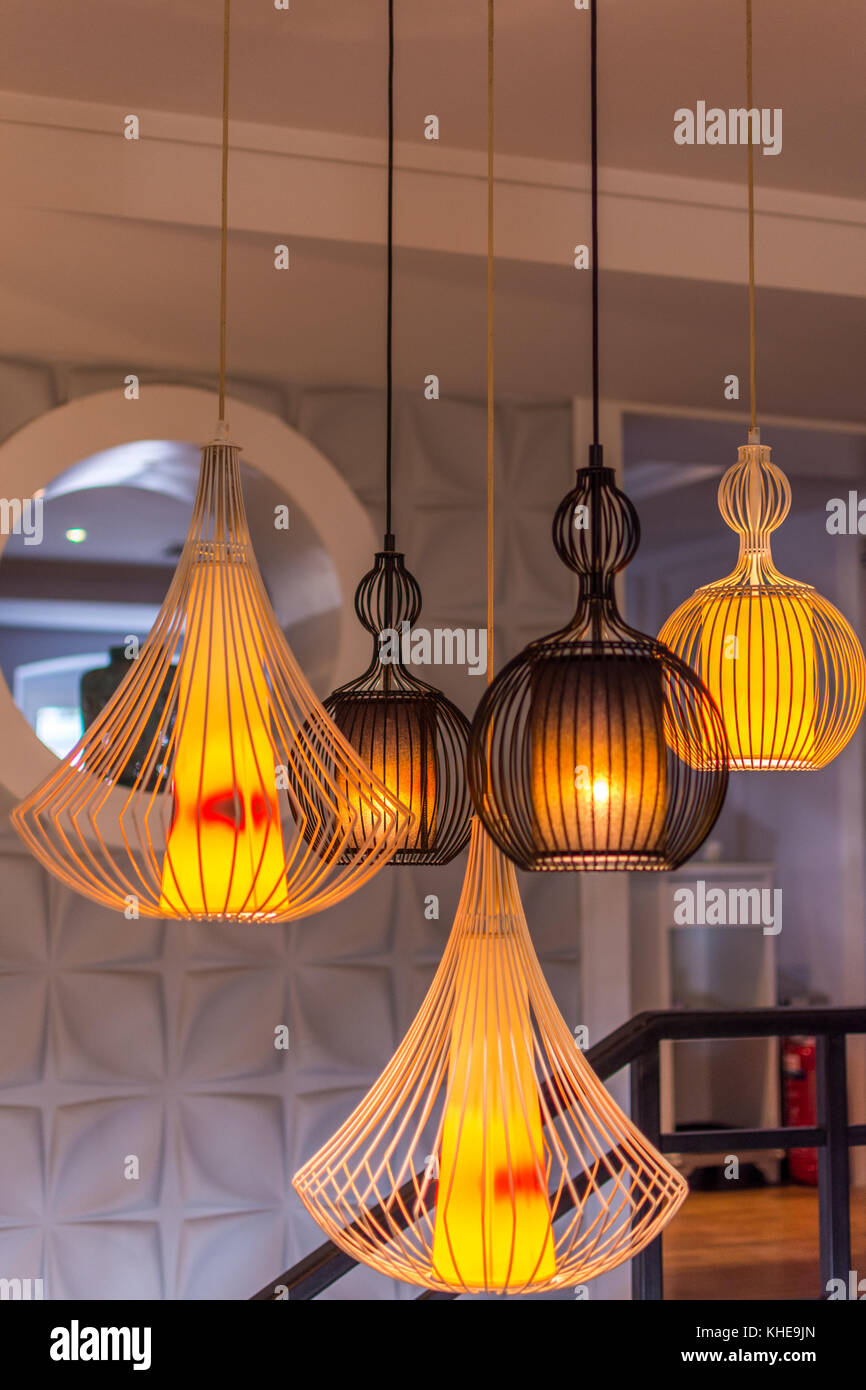 Beautiful lights hanging from ceiling hi-res stock photography and ...