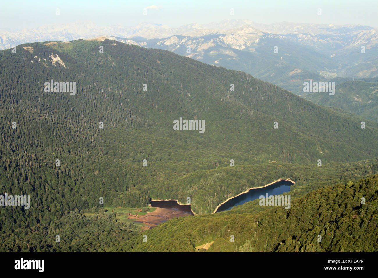 Two lakes in the forest in Beogradsko ezero, Montenegro Stock Photo - Alamy