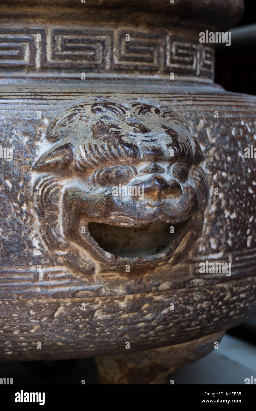Nara, Japan - May 31, 2017: Close up of a decoration of Shishi, a ...