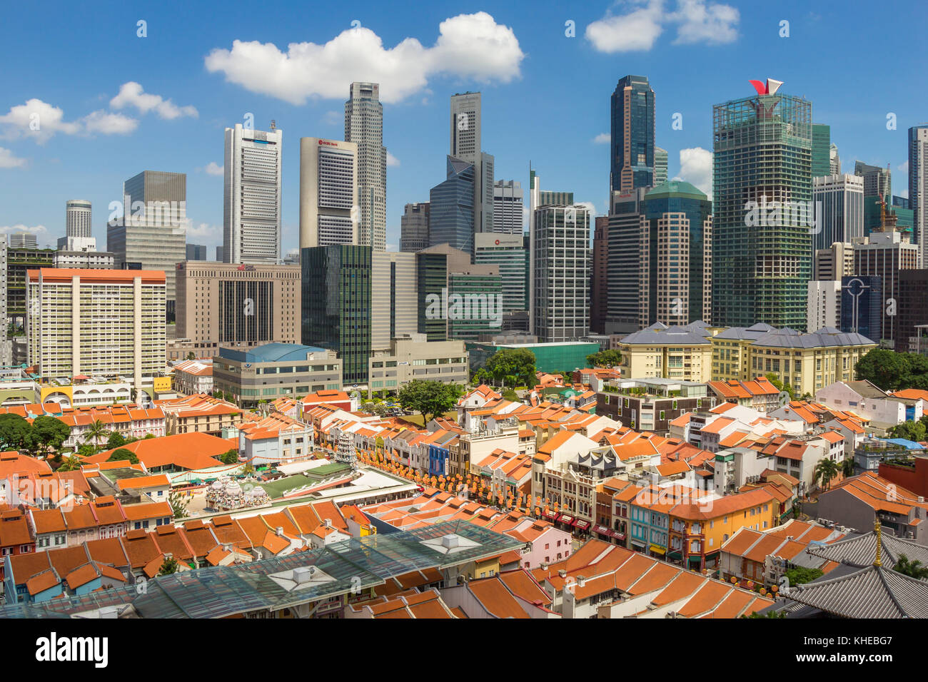 Chinatown and CBD | Singapore Stock Photo - Alamy