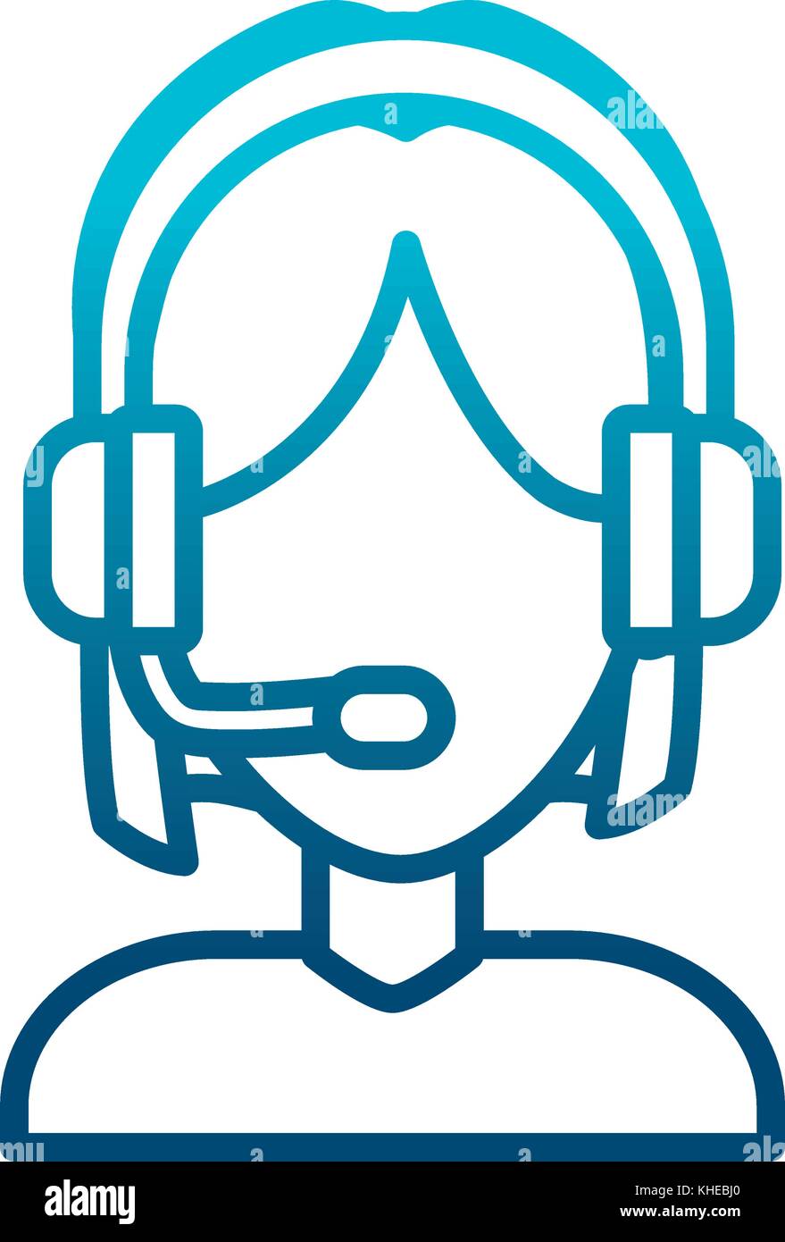 Call center woman avatar Stock Vector Image & Art - Alamy
