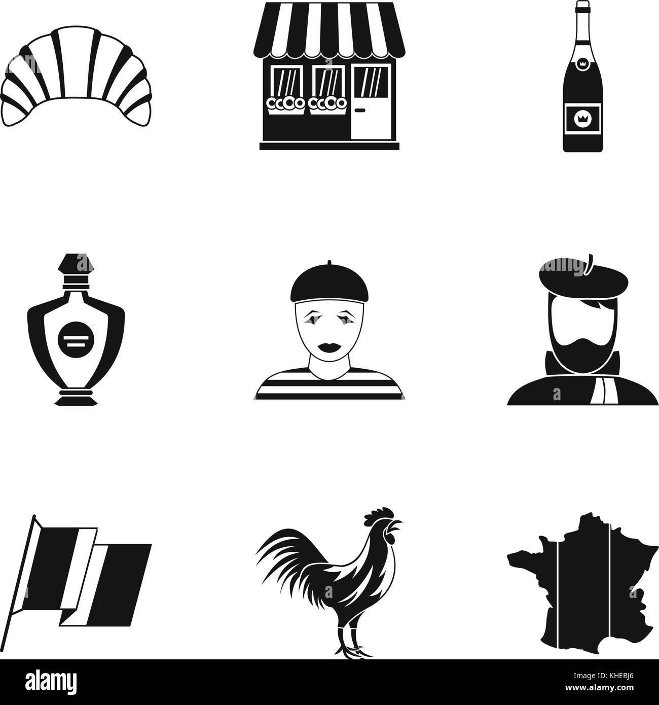 France Republic icons set, simple style Stock Vector Image & Art - Alamy