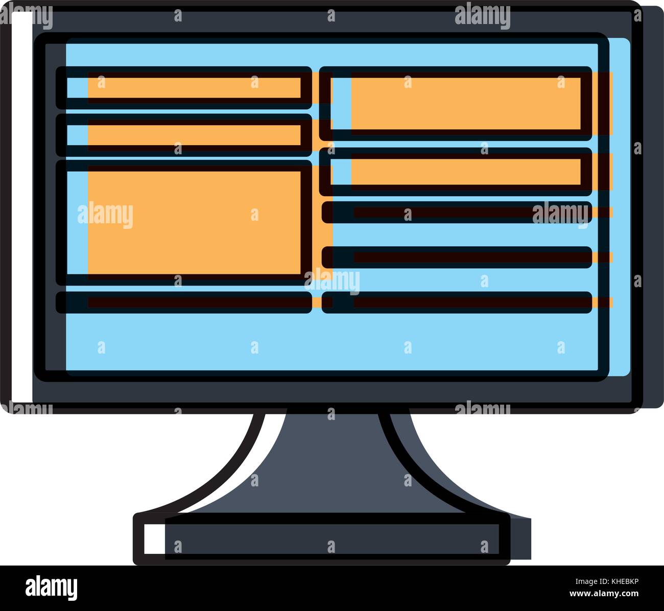 Computer monitor screen Stock Vector Image & Art - Alamy
