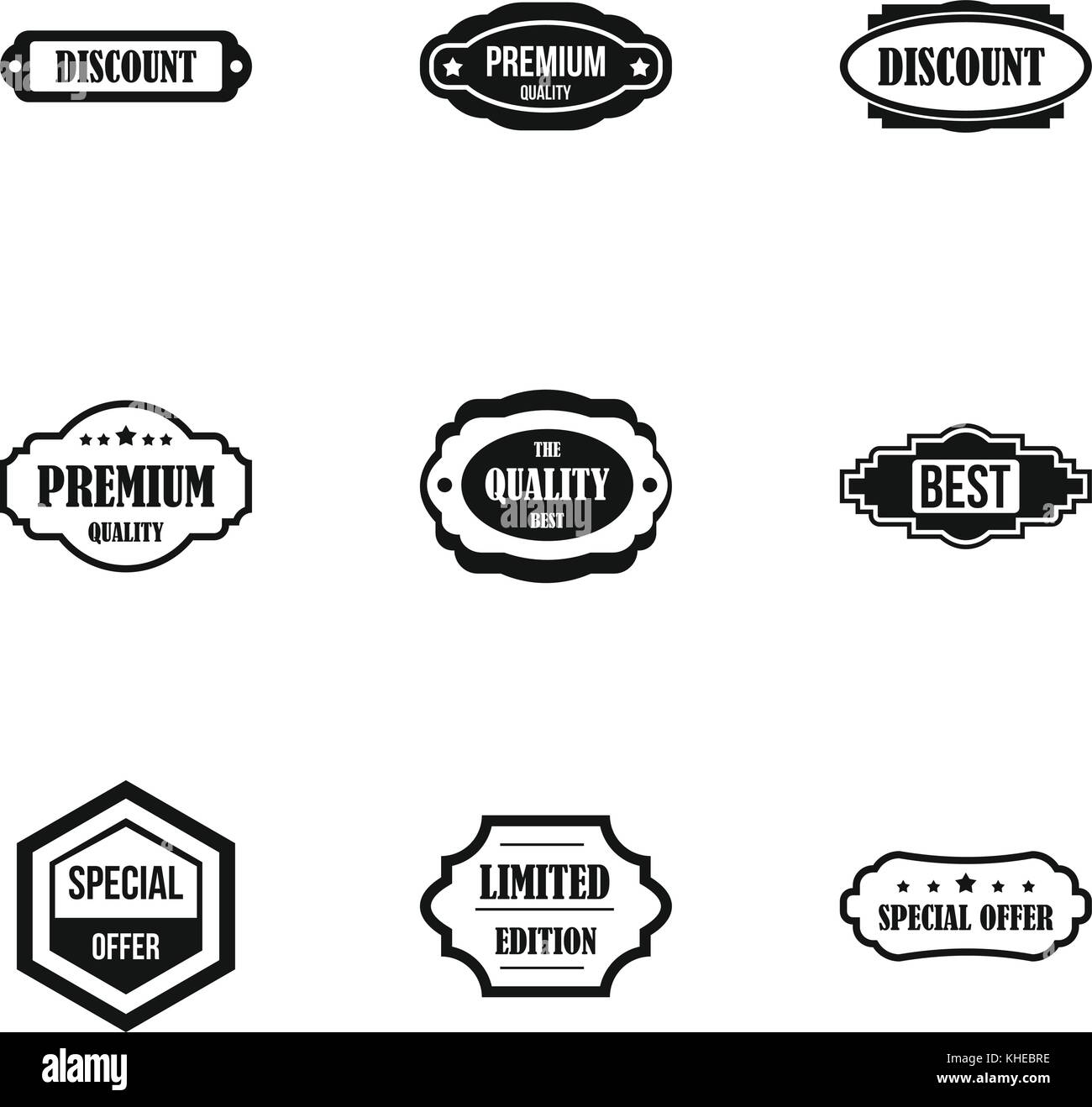 Types tag icons set, simple style Stock Vector Image & Art - Alamy