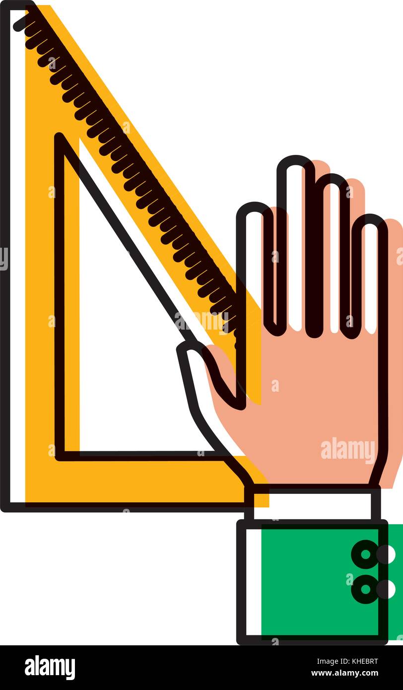 Hand with ruler Stock Vector Image & Art - Alamy