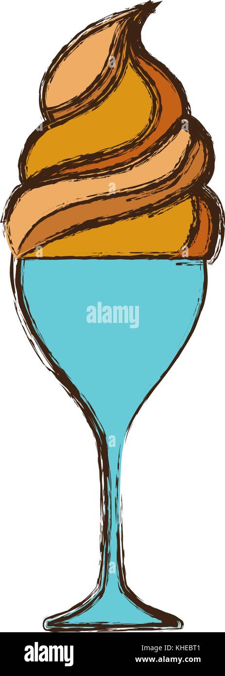 glass with ice cream vector illustration Stock Vector Image & Art - Alamy