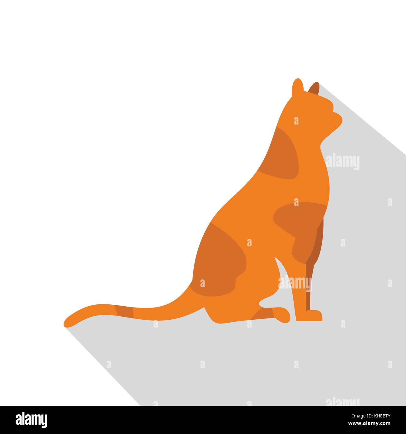 Sitting cat icon, flat style Stock Vector Image & Art - Alamy