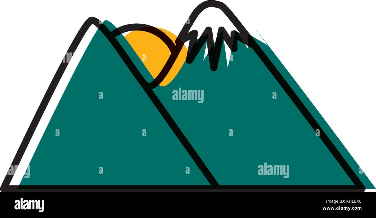 Sun in the mountains Stock Vector Image & Art - Alamy