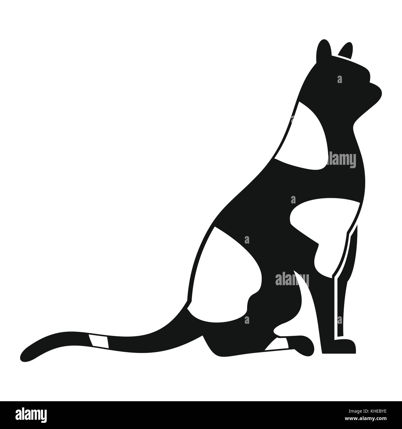 Sitting cat icon, simple style Stock Vector Image & Art - Alamy