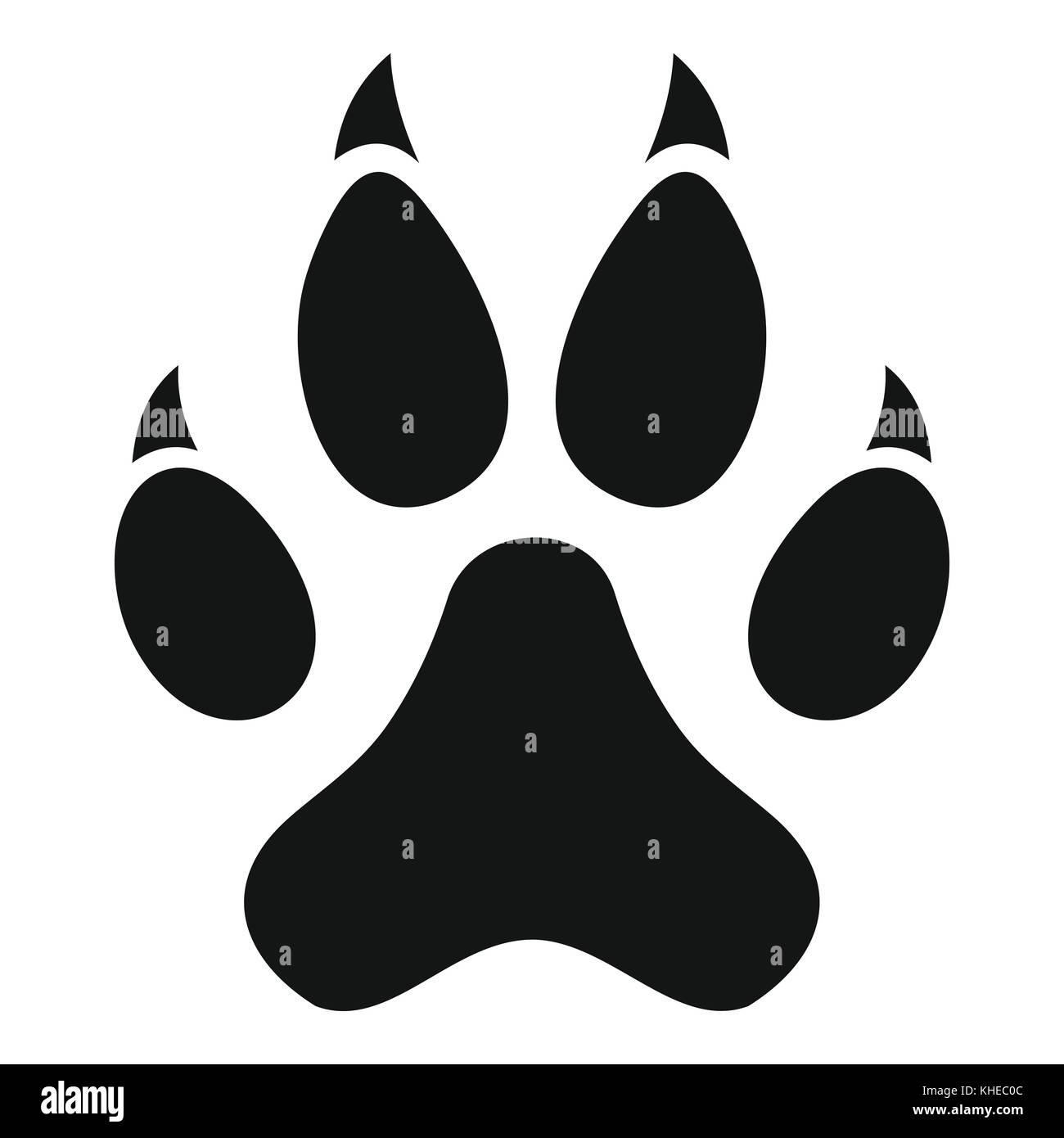 Cat paw icon, simple style Stock Vector Image & Art - Alamy