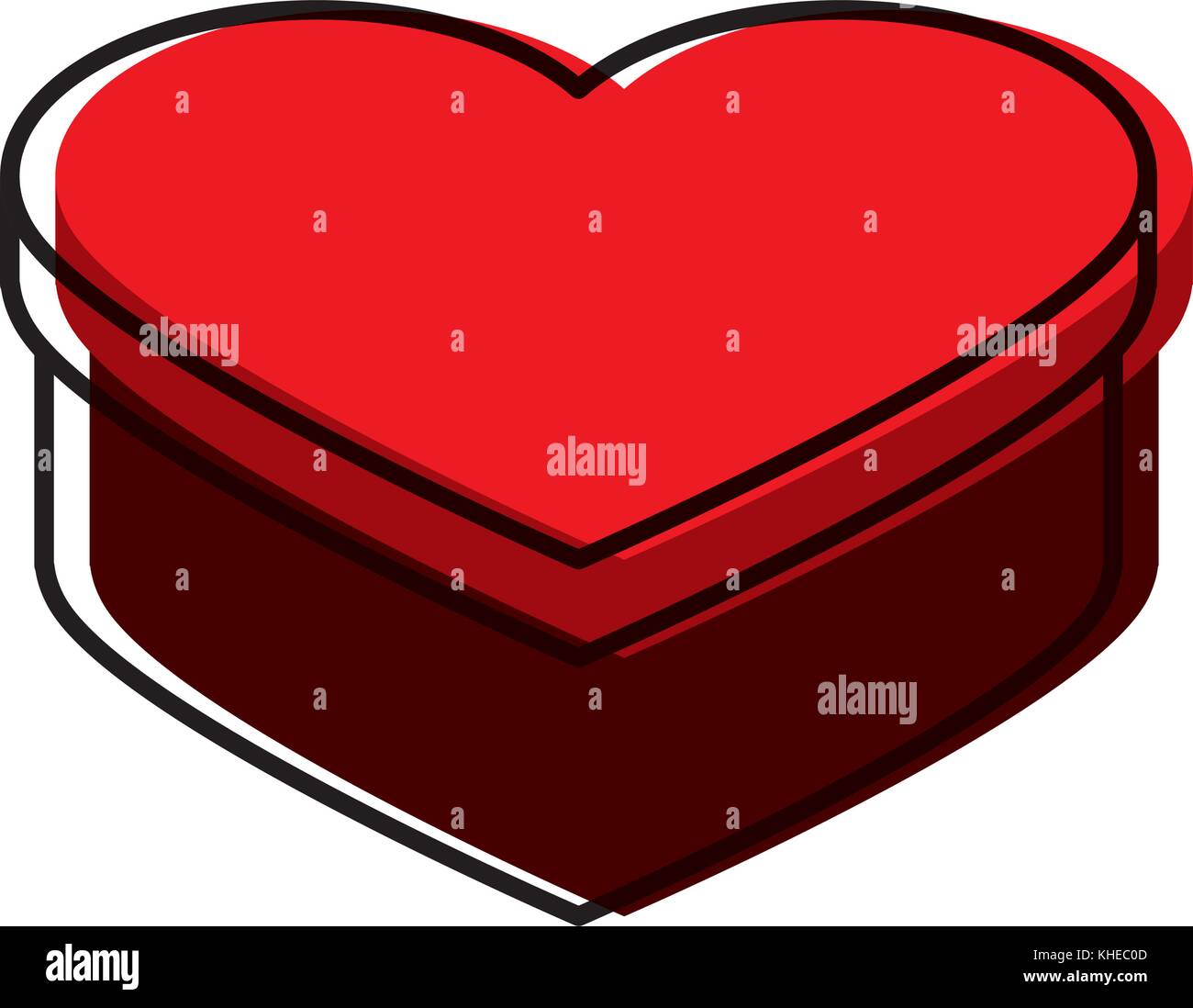 Heart shape box Stock Vector Image & Art - Alamy