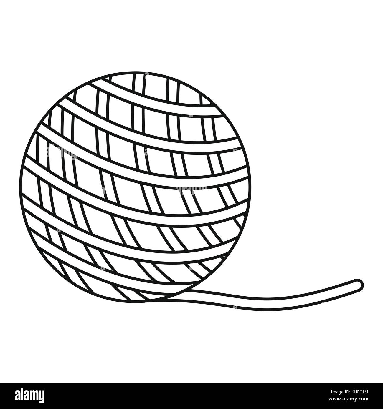 Cat Yarn Ball Drawing