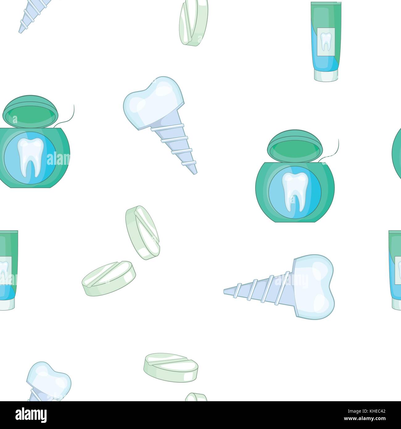 Teeth pattern, cartoon style Stock Vector Image & Art - Alamy