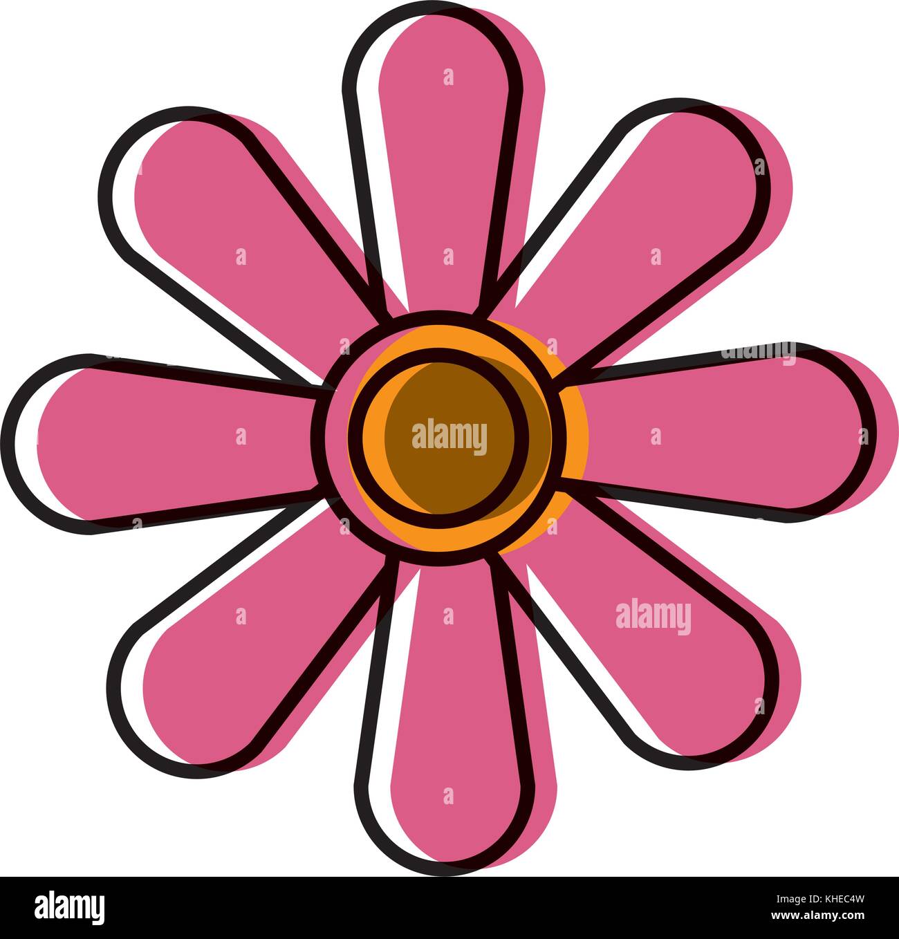 Beautiful flower symbol Stock Vector Image & Art - Alamy