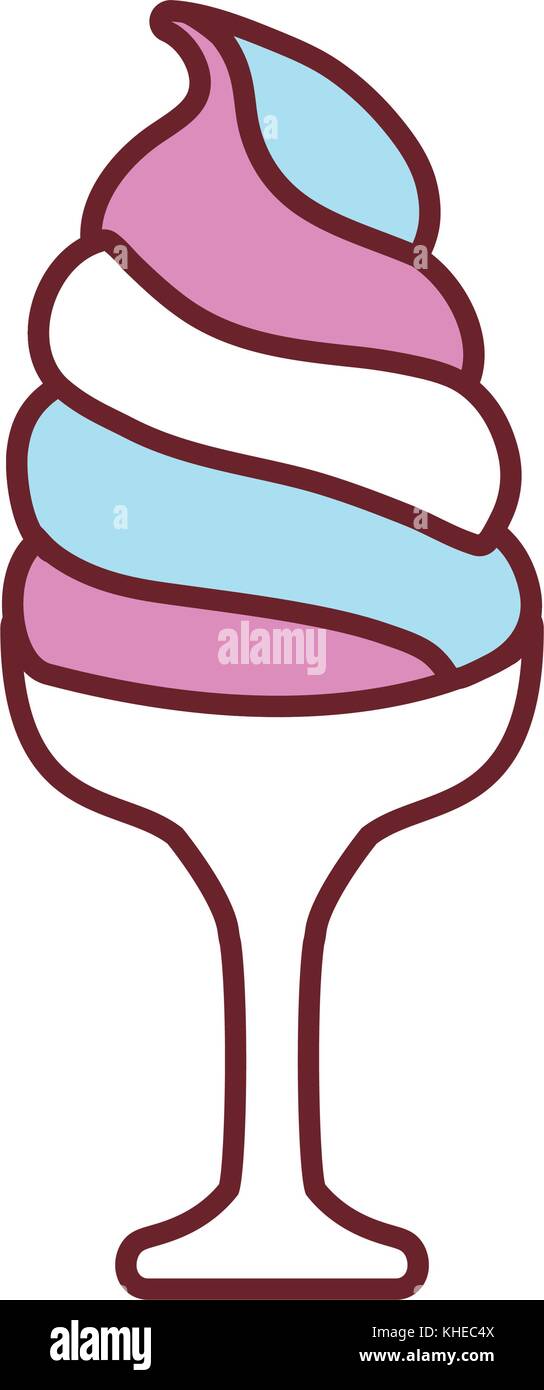 glass with ice cream vector illustration Stock Vector Image & Art - Alamy