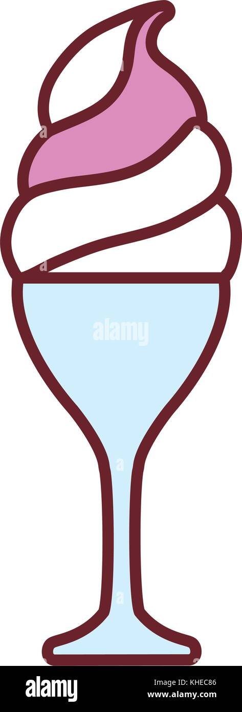 glass with ice cream vector illustration Stock Vector Image & Art - Alamy