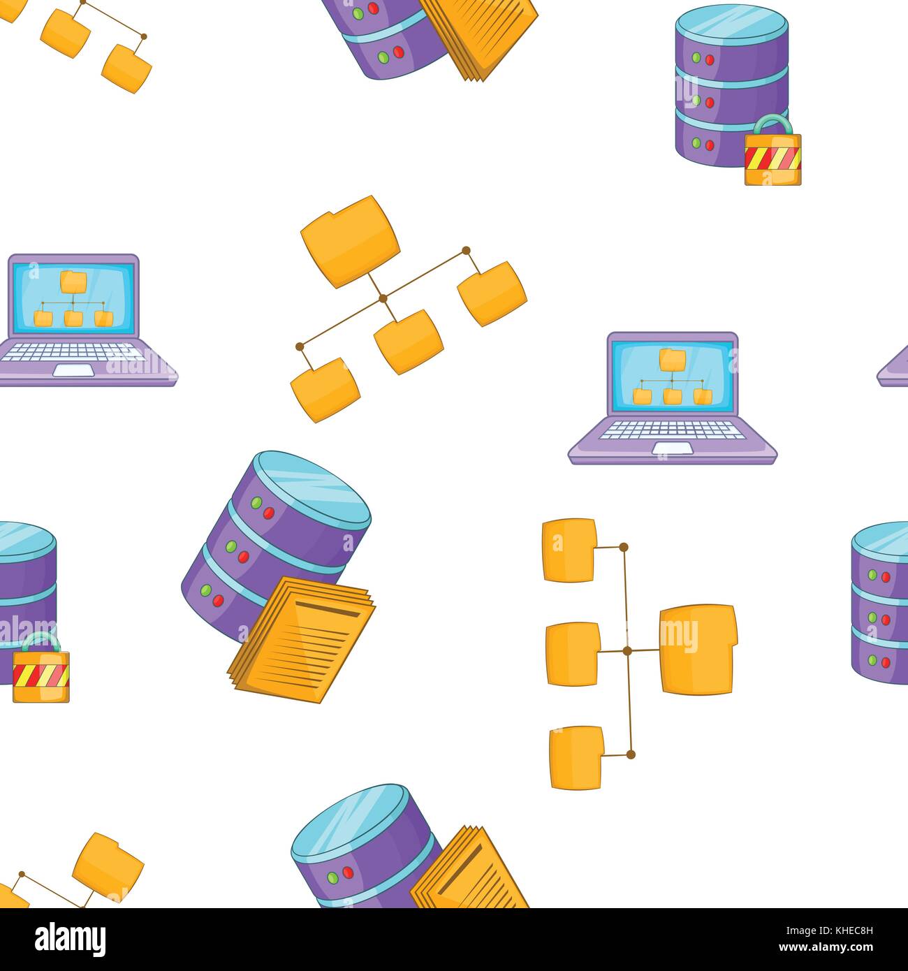Computer setup pattern, cartoon style Stock Vector Image & Art - Alamy