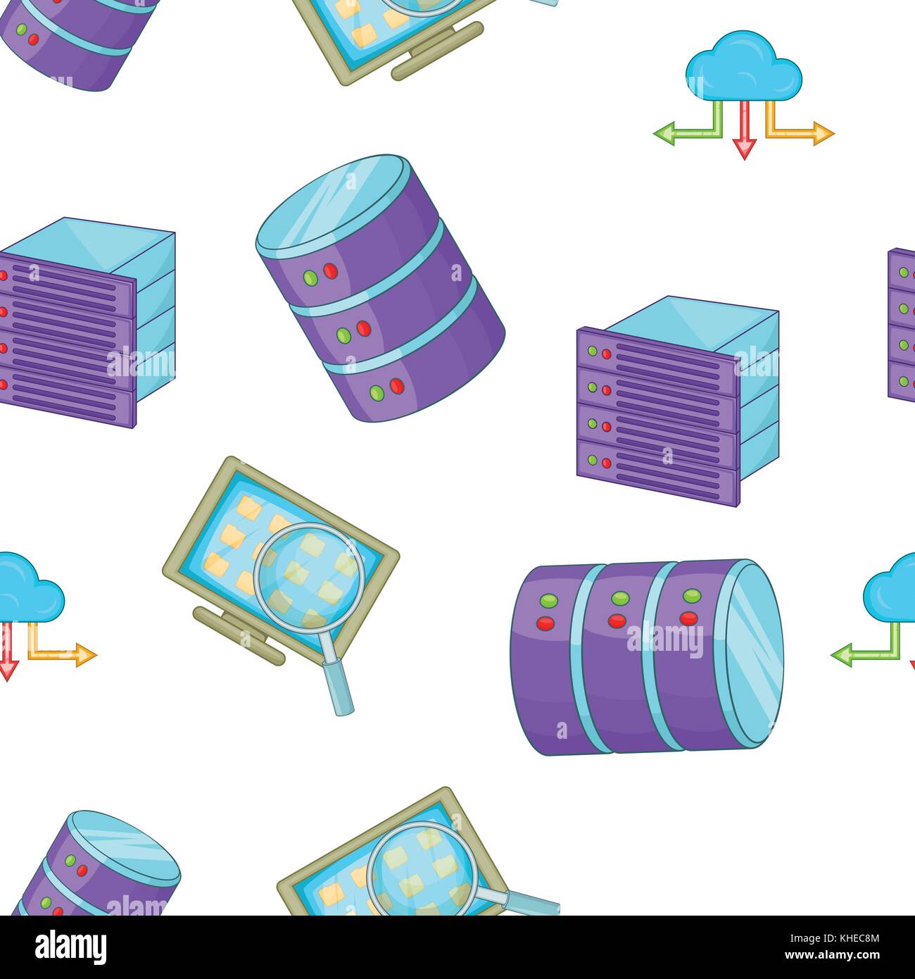 Computer data pattern, cartoon style Stock Vector Image & Art - Alamy