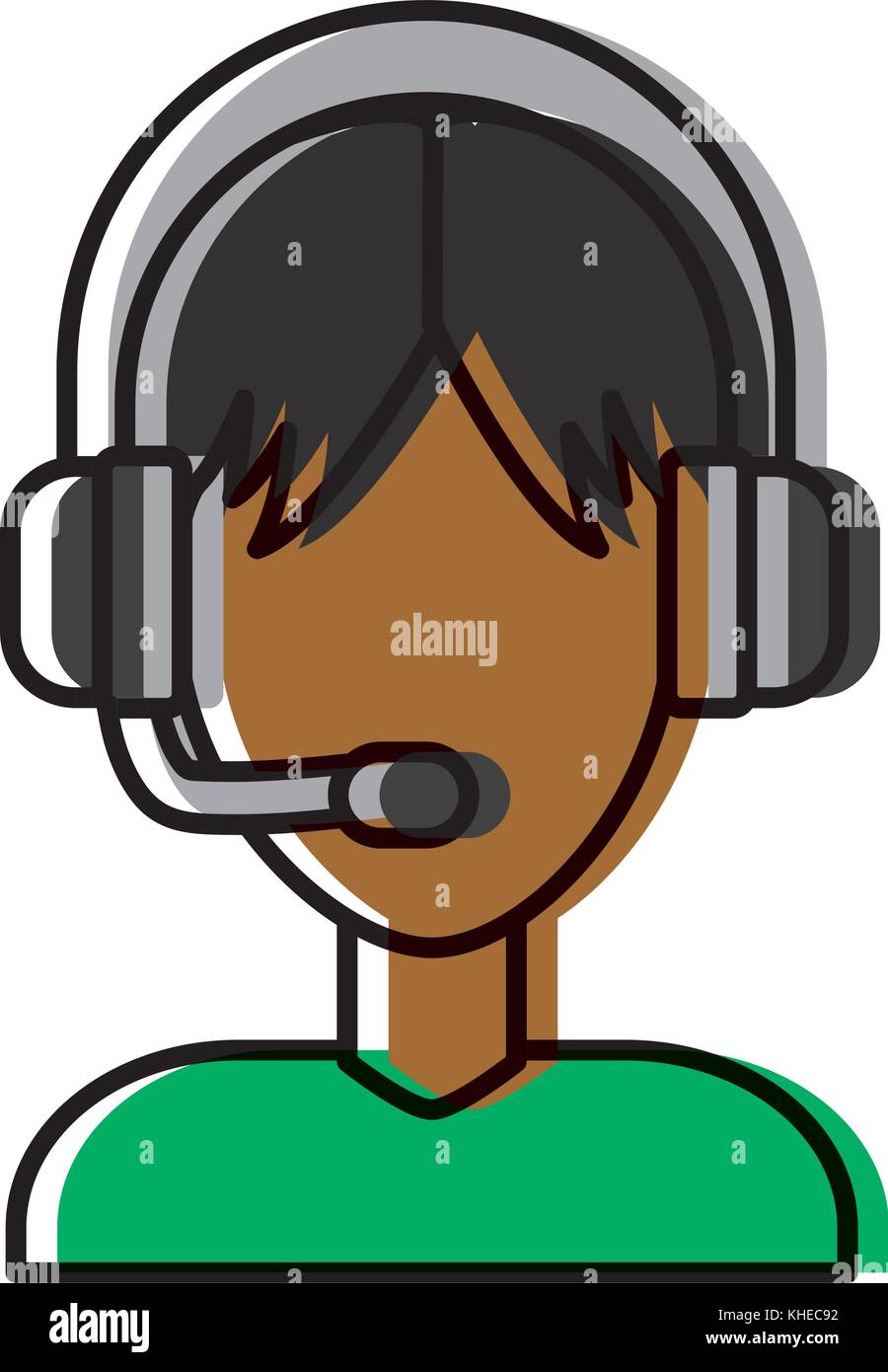Call center man avatar Stock Vector Image & Art - Alamy