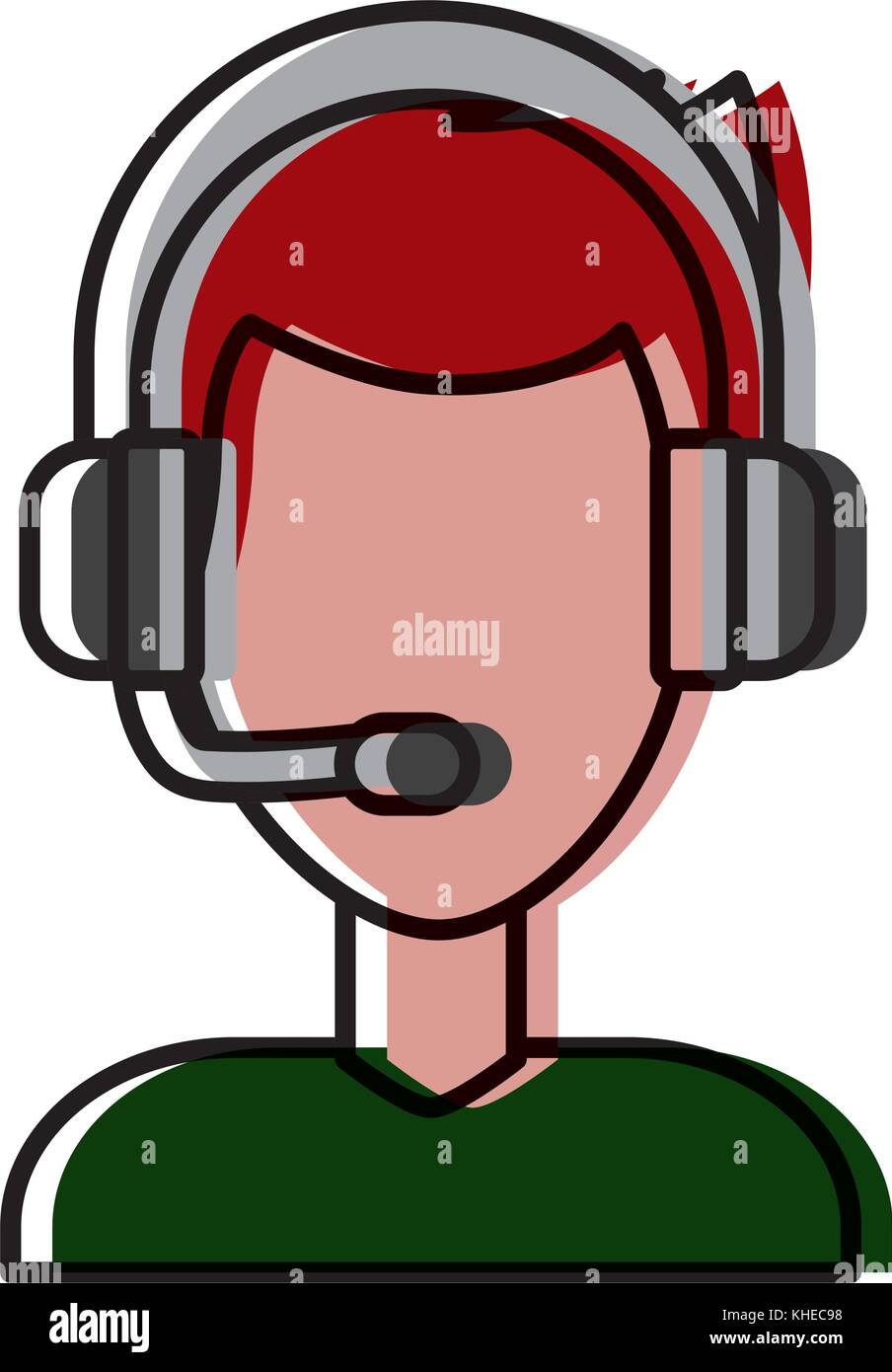 Call center man avatar Stock Vector Image & Art - Alamy