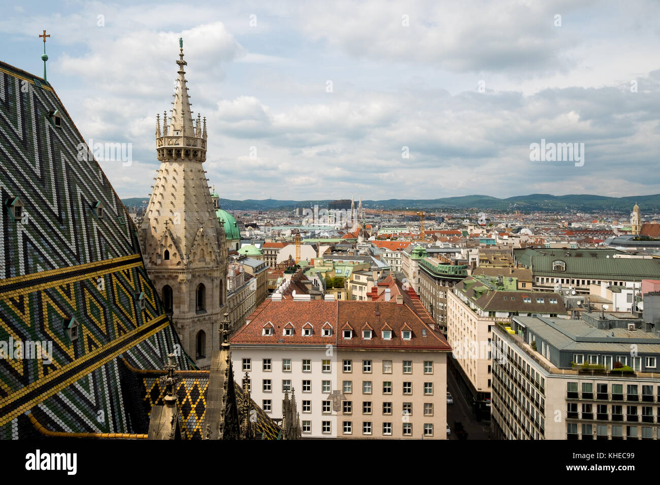 Aerial view above city vienna hi-res stock photography and images - Alamy
