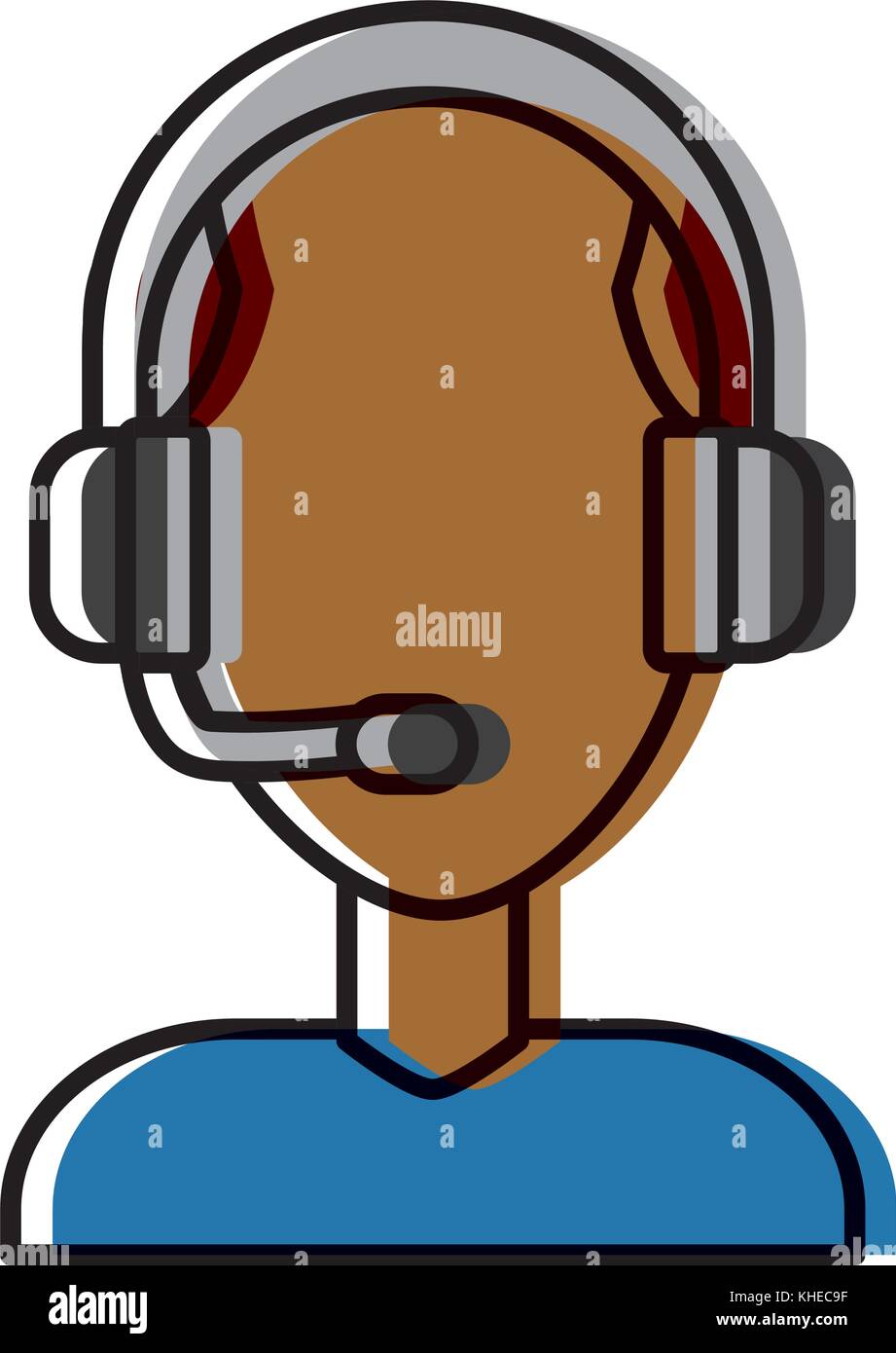 Call center man avatar Stock Vector Image & Art - Alamy