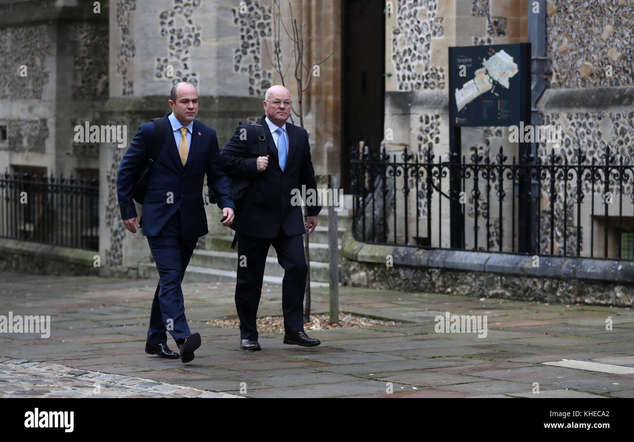 Emile cilliers left arrives at winchester crown court hi-res stock ...